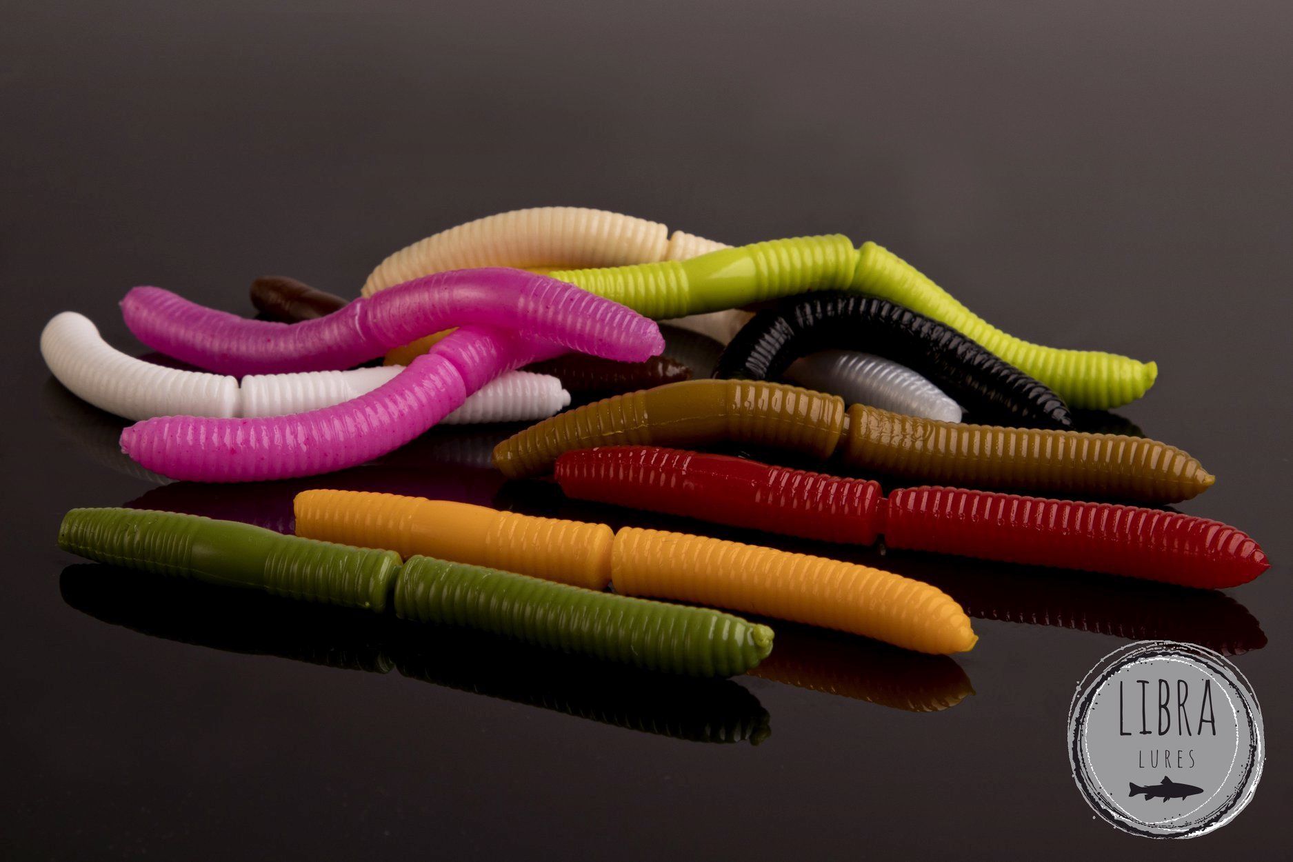 LIBRA LURES FATTY D' WORM 65 mm Mixdose Cheese-Flavour - Libra Lures Deutschland Shop